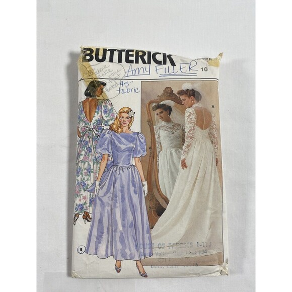 Butterick | Other | Vtg 986 Butterick Sewing Pattern 3616 Miss Wedding ...